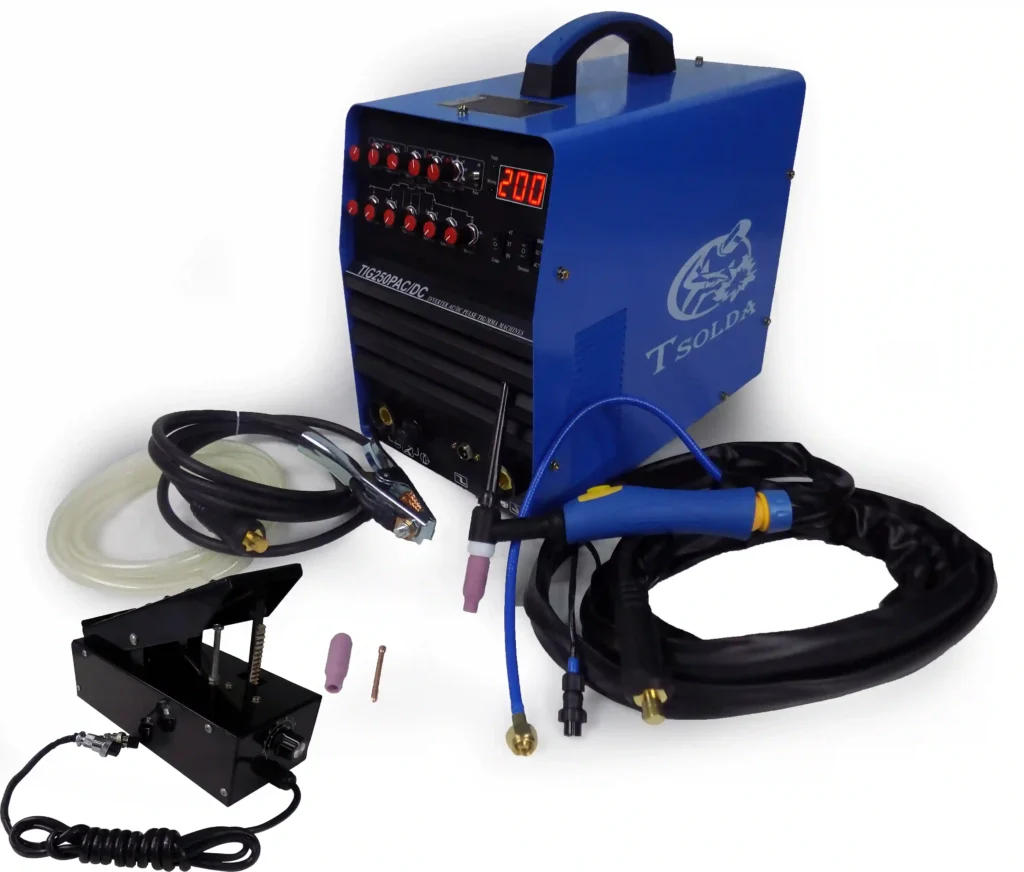 Soldadora TIG AC-DC 250amp 127/220vac con Pedal